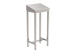 Writing stand with welded tube structure on castors - Primaer